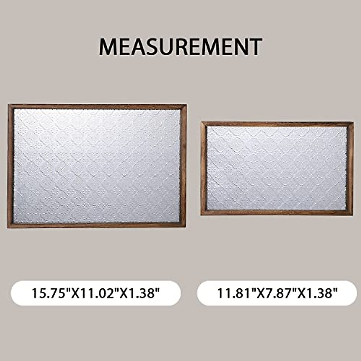 Serving Food Trays - 2 Pack Wood Trays for Serving Food - Food Trays Party Serving Trays and Platters for Breakfast, Coffee/Tea Table