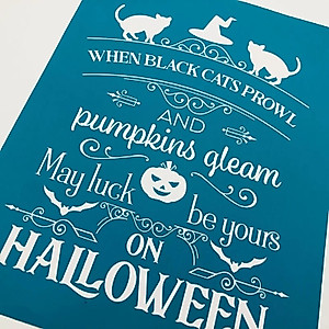 MANGOUSONG Screen Printing Kit,22x28cm Halloween Theme Mesh Screen Stencils Self-Adhesive Silk Screen Printing Stencil for Canvas Bag