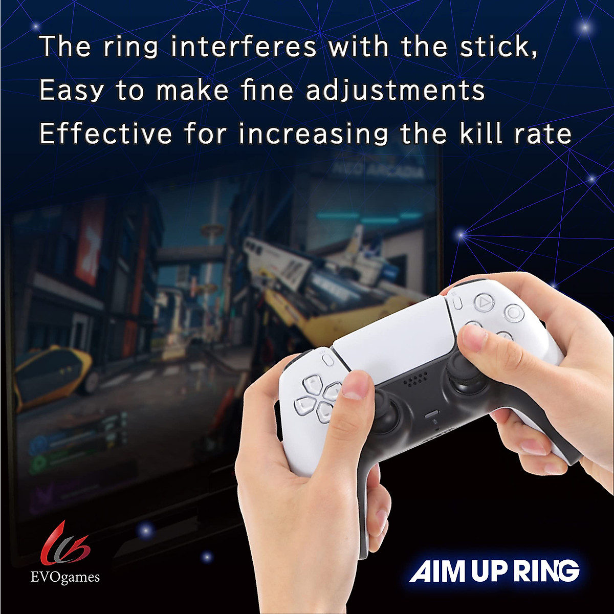 EVOgames Aim Up Ring （Soft Type） Made in Japan FPS Precise operability UP 6 pieces for FPS PS5 PS4 Switch Xbox For PC controller
