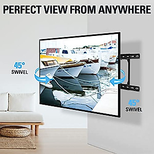 Mounting Dream UL Listed TV Wall Mount for Most 42-84 Inch LED LCD OLED TV,Full Motion TV Mount TV Bracket with Articulating Arms, Max VESA 600x400mm, Up to 100LBS, Fits 16", 18", 24" Studs