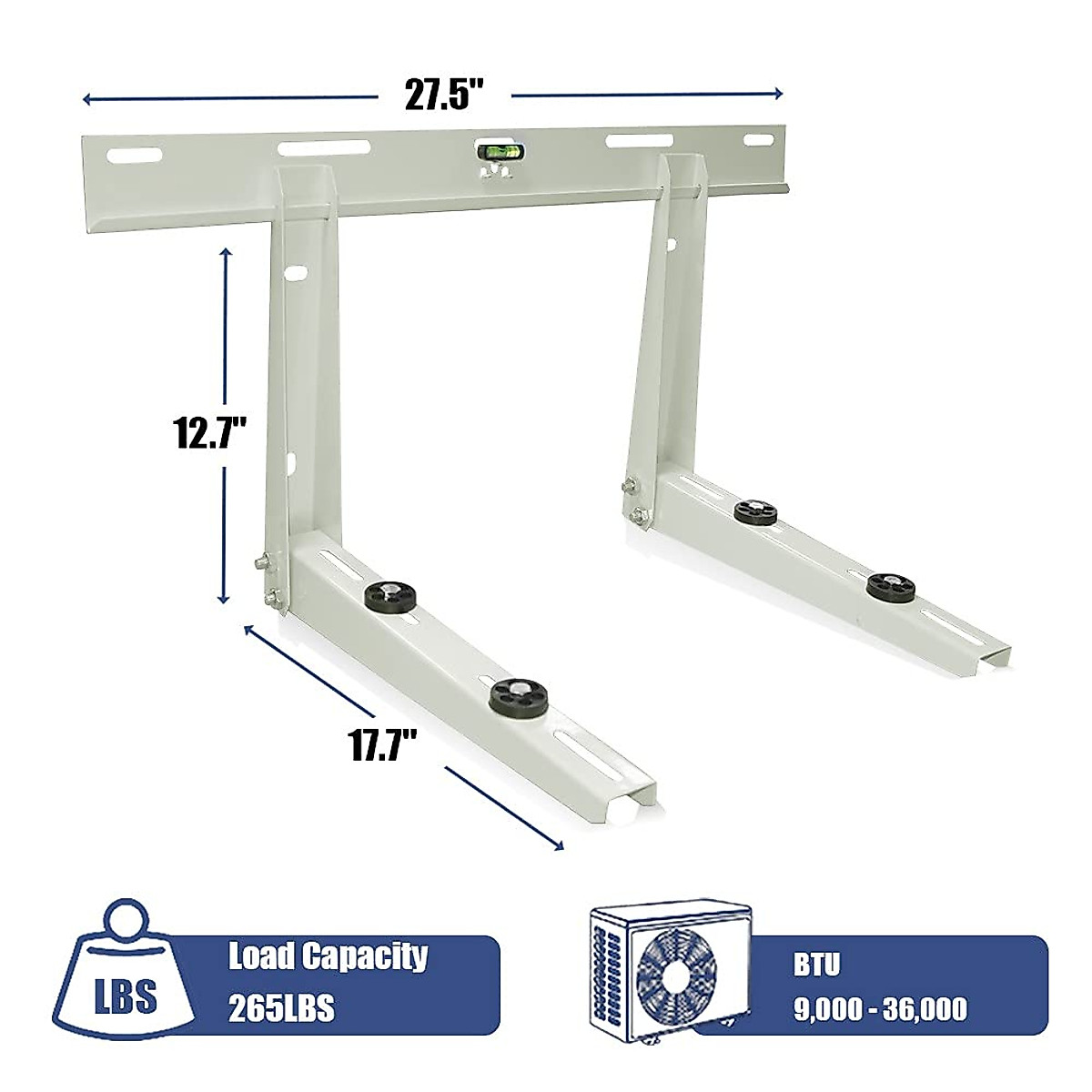 ONELIGHT Outdoor Wall Mounting Bracket,Support up to 265Lbs,9000-36000 Btu Condenser, for Hanging Ductless Mini Split Air Conditioner Heat Pump Systems,Split HVAC Installation Kit