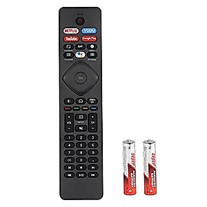 NH800UP RF402A-V14 RF402AV14 Remote Control Compatible with Philips Android 4K Ultra HD Smart LED TV Replacement Controller with Netflix Vudu YouTube with Batteries (No Voice Function)