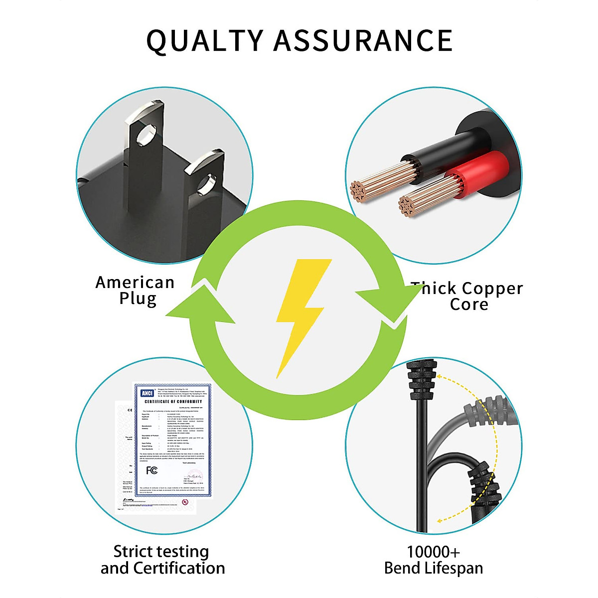 6V 2A [6 Volts 2 Amps] Adapter Power Supply AC to DC Plug 5.5 x 2.1mm & 2.5mm for 6volt 100mA 300mA 500mA 600mA 800mA 900mA 1000mA 1500mA 2000mA Equipment, Extra Long 3.3ft Cord