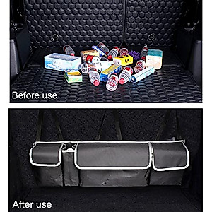 KOWMsnh Closet Mounted Storage Car Organizer Trunk Storage Backseat Trunk Organizer Car Accessories Portable Car Storage Black for Auto Hanging Seat Back Boxs