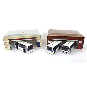 MUNI PALS Munipals New York City Bus Wooden Roadway Bus and Depot Set-Child Safe and Tested Wood Toy Busses