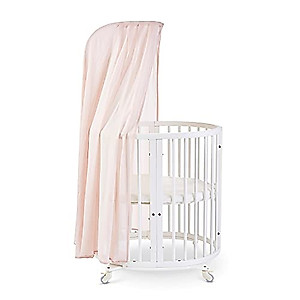 Stokke Sleepi Canopy by Pehr, Blush - Dreamy Crib Canopy Sleepi Mini & Crib/Bed - Available in Numerous Colors - Washable Soft Organic Cotton