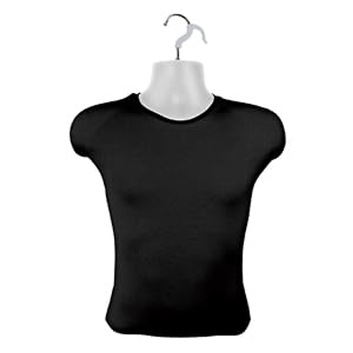 SSWBasics Male Molded Shatterproof Frosted Hanging Shirt Form with Hook - Fits Men's Sizes