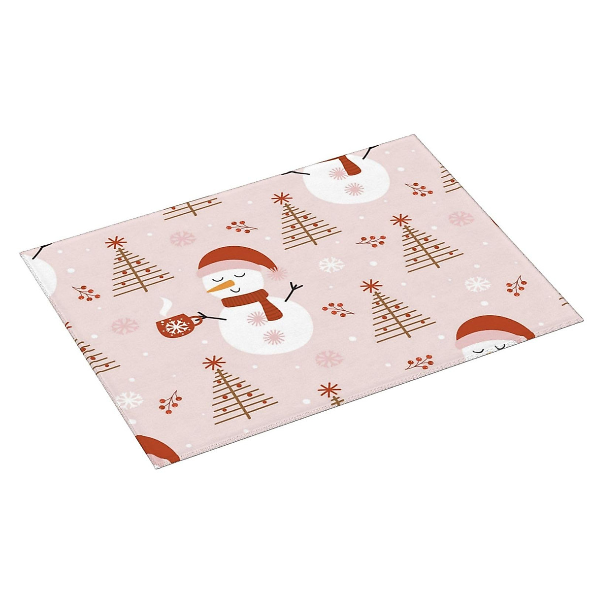 Microfiber Dish Drying Mat For Kitchen Counter 18'' X 24'' Santa Claus Print Absorbent Dish Draining Mat Medium