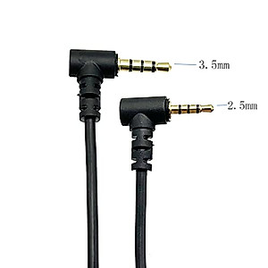 Seadream 3.5mm to 2.5mm Audio Cable 2Pack 3.3FT Double Angled 90 Degree 1/8" 3.5mm TRRS Jack Male to 2.5mm TRRS Jack Male Stereo Audio Mic Aux Cord Cable