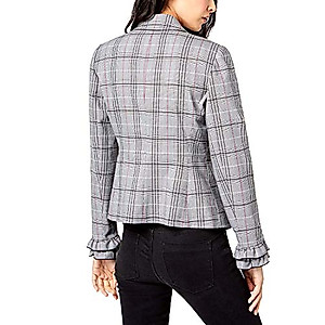 Maison Jules Menswear Plaid Fitted One-Butt Black Combo XL