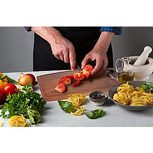 Wood Cutting Boards - Dimgamo Cutting Board For Kinchen With Juice Groove - No Splicing Of The Whole Wood - Real Black Sandalwood - 16×11 Inch