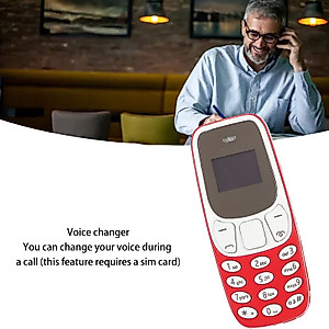 Zopsc BM10 Worlds Smallest Mobile Phone Unlocked, GSM 2 in 1 Mini Mobile Phone with Hands Bluetooth Dialler Dual SIM Card GSM. (Red)