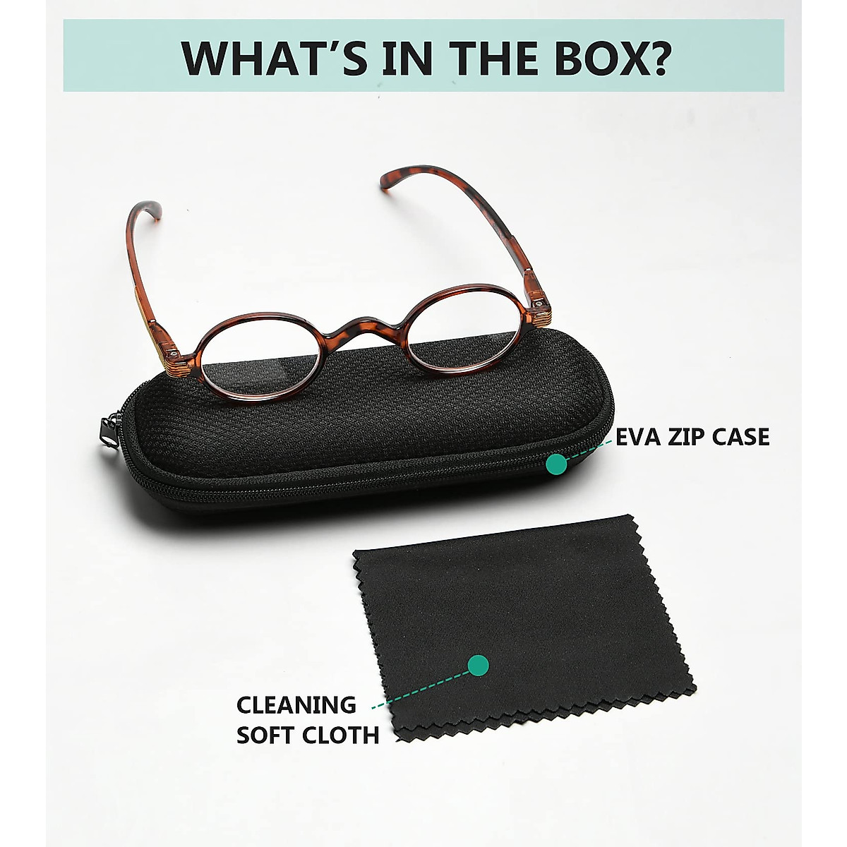 Eyekepper Small Oval Round Reading Glasses Vintage Mini Reader Eyeglasses for Men Women Reading with Spring Hinges Tortoise Frame +1.50