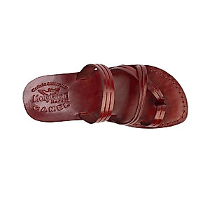 Holy Land Market Men/Women Biblical Jesus Leather Sandals/Slides From Jerusalem (Shepherd's Field)
