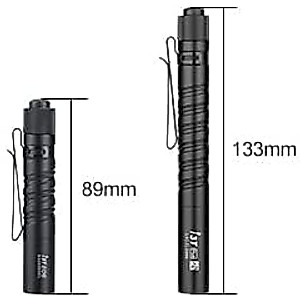 OLIGHT I3T Plus 250 Lumens EDC Pocket Slim Flashlight with 2 AAA Batteries and a PMMA Optic Lens, Tail-switch LED Flashlight with Dual Direction Pocket Clip for Camping, Outdoor, and Emergency (Black)