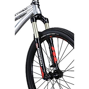Mongoose Fireball Dirt Jump Mountain Bike, 26-Inch Wheels, Mechanical Disc Brakes, Chrome