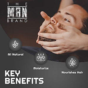 The Man Brand Gentlemen's Bourbon Beard Oil Leave-In Conditioner for Men – Luxurious Bourbon Beard Oil for Deep Conditioning and Styling Care, Soften and Nourish Beard (1 Ounce, Gentlemen's Bourbon)