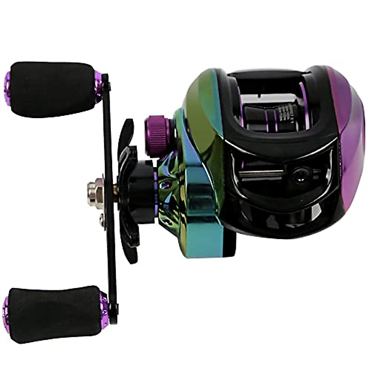 Baitcasting Reel 22lbs Baitcast Fishing Reels 7.2:1 BalanZze 18+1BB High Speed Casting Reel Left & Right Hand Saltwater Freshwater Max Drag Baitcaster Reel (Right, Colorful)