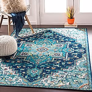 Artistic Weavers Wendy Vintage Medallion Area Rug,6'7" x 9'6",Teal/Dark Blue