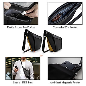 NIID-FINO 4 Compact EDC Sling Bag, Minimalist Chest Shoulder Backpack Crossbody Bag for Men Women Lightweight Slim Daypack for Tactical, Travel, Work, Gym, Sport(Excluding Mask Pack)