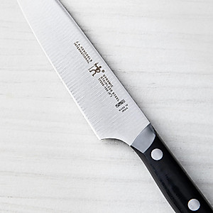 HENCKELS Dynamic Razor-Sharp 6-inch Utility Knife, Tomato Knife, German Engineered Informed by 100+ Years of Mastery, Black/Stainless Steel