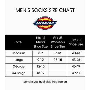 Dickies Men's Dri-Tech Moisture Control Max Full Cushion Crew Socks, Available in M-XL (6, 12, Navy Marl (6 Pairs), Large
