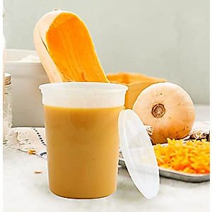 PARTY BARGAINS [36 Pack Food Containers with Lids - 8oz, 16oz, and 32oz Size Bundle, 12 Pcs Each - Deli Containers for Food, Temperature Resilient, Leak Proof & Reusable