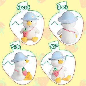 Duck Plush Toy, Stuffed Animal 12 inch Throw Plushie Doll, Soft Fluffy Hug Cushion School Duck- Super Present for Every Age & Occasion