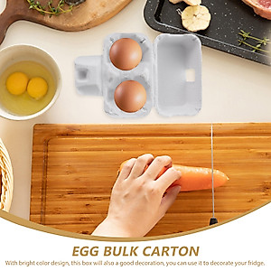 Alipis Paper Pulp Egg Cartons Blank 2 Count Egg Cartons, Protective Egg Case Family Farm Market Travel Egg Storage Containers, 24pcs