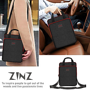 ZINZ Slim & Expandable Case 12.9 13 inch Travel Laptop Shoulder Bag for MacBook Air 13" M3/M2/M1, MacBook Pro 13" M2/M1, iPad Pro 12.9"/13"/11", iPad Air 13",B01K02