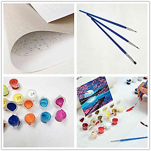 SYNHOK Paint by Numbers for Adults and Kids Beginner, DIY Acrylic Painting Kit for Room Decor,Ideal gift16*20inch,Without Frame,Moon Night