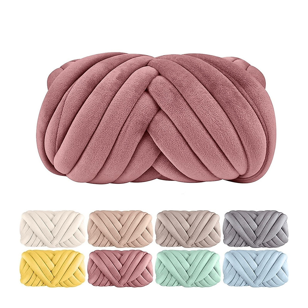 Yarn Cotton Thick Chunky Wool Tube 1KG Velvet Super Bulky Hand Knitting Crochet Soft Yarn Bulky Arm Roving Yarn Accessories (Color : Navy Blue)