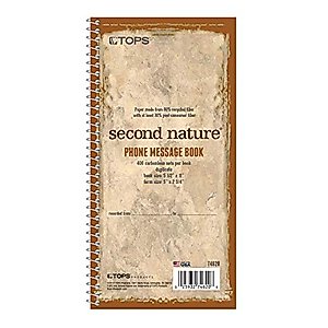 TOPS Phone Message Pad Call Book, Carbonless Paper 2 Part, 2 3/4 x 5, 400 Forms - 74620, White