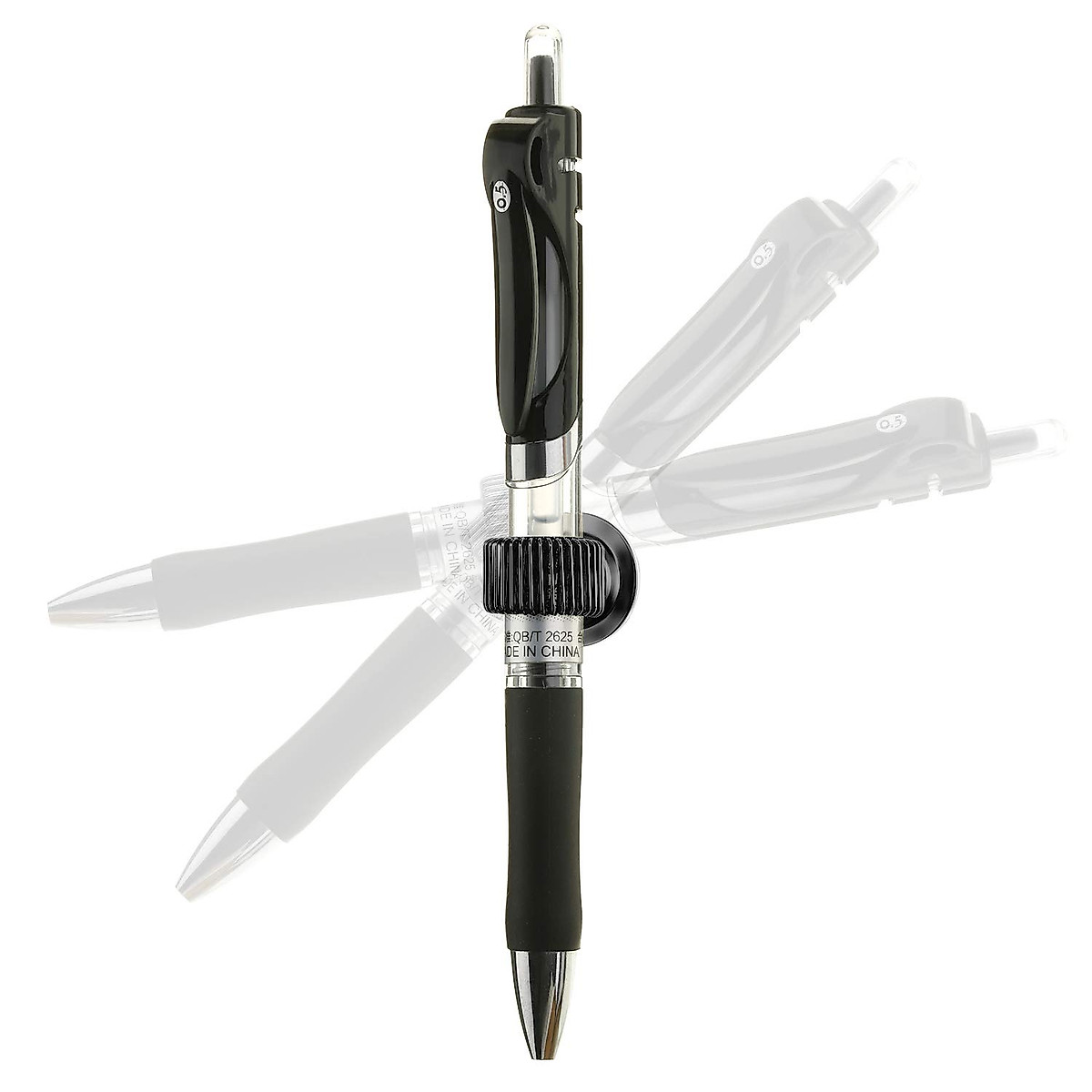 Outus Pen Holder Clips Manganese Steel Pen Holder Self Adhesive Pen Pencil Organizer with Adjustable Spring Loop for Refrigerator Whiteboard Erase Board and Bulletin Board Map (16 Pieces, Black)