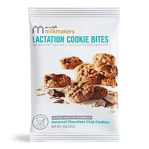 Munchkin Milkmakers Lactation Cookie Bites, Oatmeal Chocolate Chip, 10 Ct