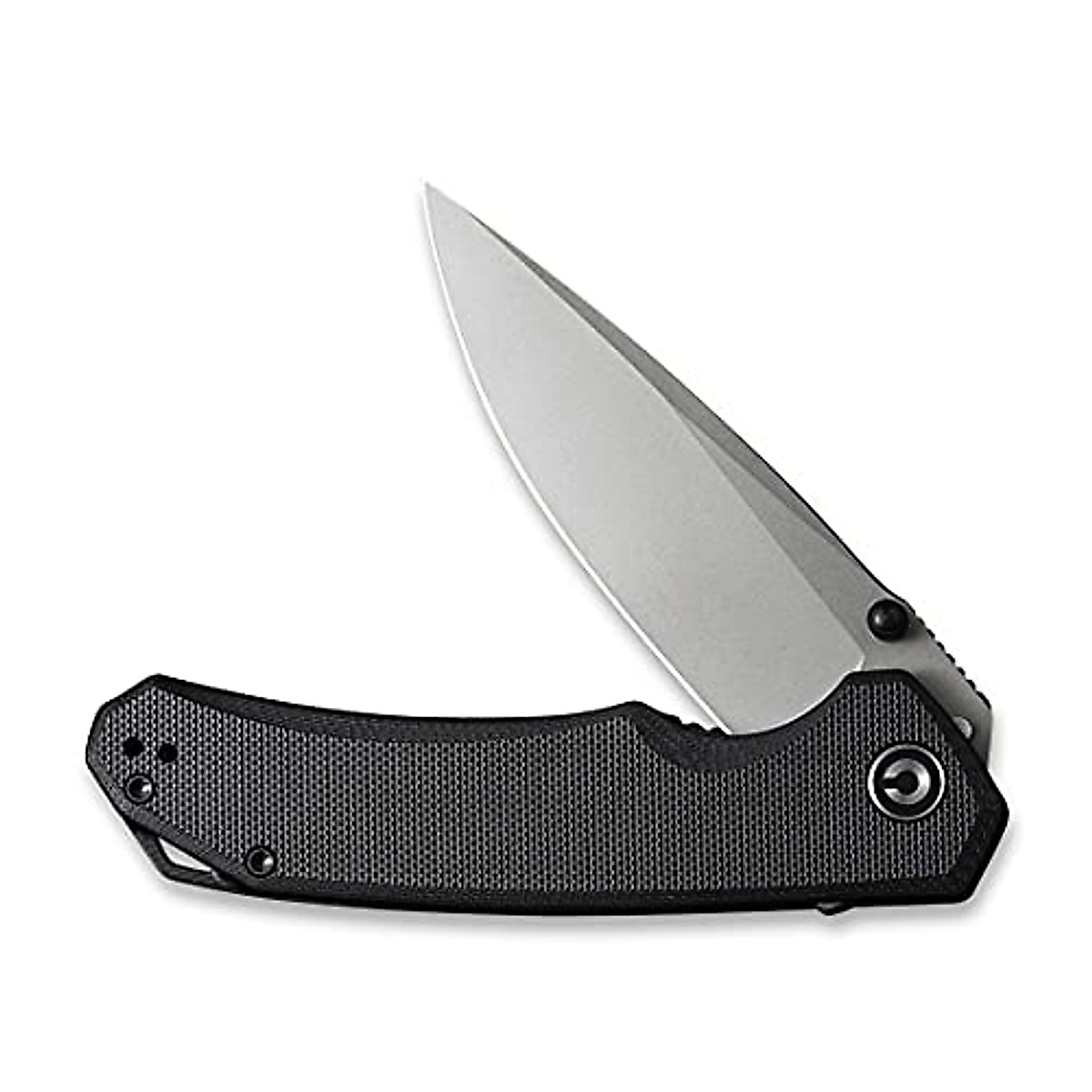 CIVIVI Brazen Folding Pocket Knife,3.5-Inch 14C28N Plain Edge Blade,Outdoor Camping Hiking Knife with Thumb Stud and Flipper opener,G-10 Handle Tool for EDC C2102C (Black)