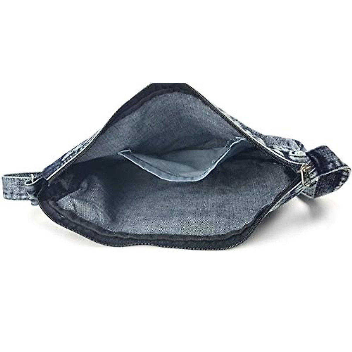 Denim Indigo Hobo Cross Body Bag Womens Shoulder Bag (Indigo)