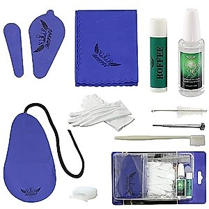 Clarinet Cleaning Cleaner Care Maintenance Kit - Clarinet Cleaning Kit: key oil, cork grease, swab, cleaning cloth, thumb rest, mouthpiece brush, screwdriver...
