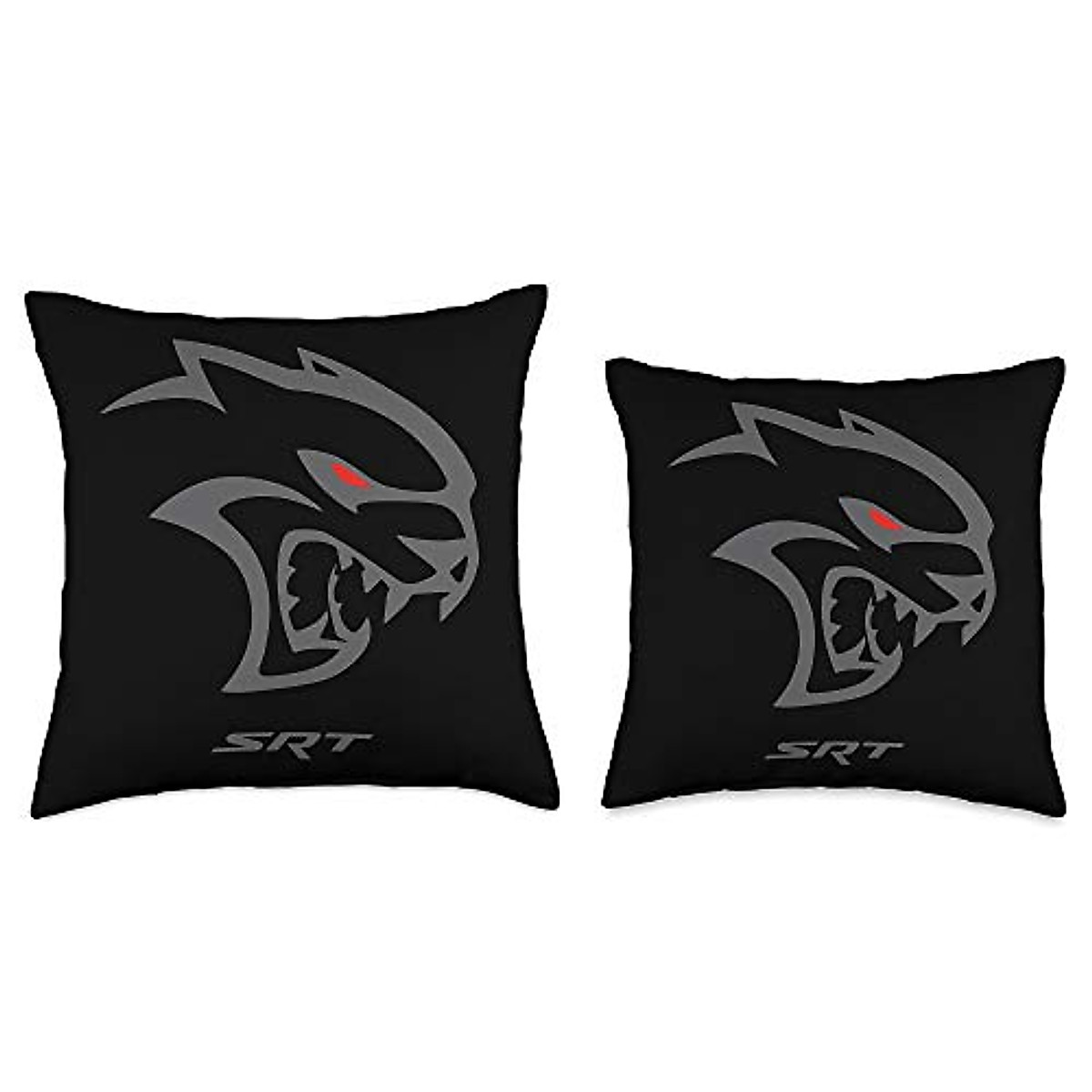 Dodge Hellcat Logo Throw Pillow, 16x16, Multicolor
