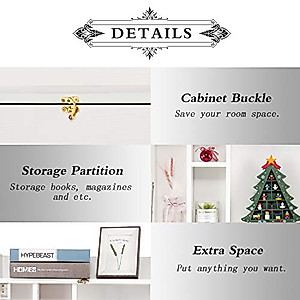 FINEWISH Wall-Mounted Table,Multifunctional Foldable Wall-Mounted Laptop Home Desk with Storage Rack,Space-Saving Wall cabinets at Home and Office,Beige White Black Brown (White)