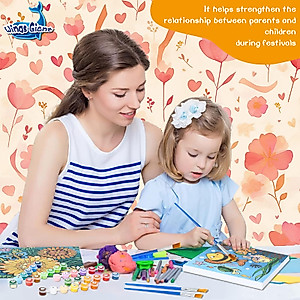 3 Pack Paint by Numbers for Kids Ages 8-12, Pre-Printed Acrylic Oil Painting, Includes (8x10, 8x9, 8x8 inch) Framed Canvas with 30 Acrylic Paint Pots, 5 Brushes for Kids, Art Supplies for Kids 9-12