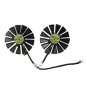 Graphics Card Fans Cooler Intended for ASUS ROG Strix RX570 RX580 GTX1050ti Gaming Video Card Fan T129215SM (95mm DC 12V) (2 Piece fan/1set)