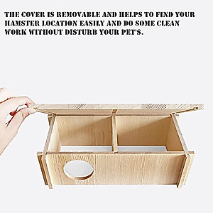 Shuoxpy Small Animal Hideout Multi-Chamber Hamster House Maze Small Pets House Habitats Decor for Hamster Mice Gerbils Mouse (S)
