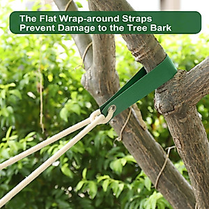 Jevrench 12 PCS Tree Straps for Staking, Tree Support Straps for Guying Staking Newly Planted Sapling Straight and Hurricane Protection, Heavy Duty Tree Stake Straps for Straightening