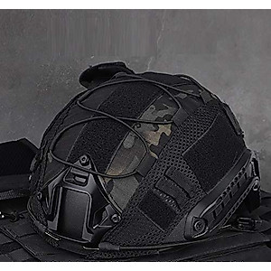 LANZON Tactical Multicam Helmet Cover for Fast Style Helmets (The Helmet is NOT Included) - Multicam Black