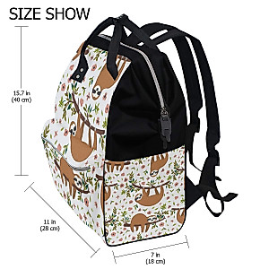 Top Carpenter Diaper Nappy Bag Travel Backpack Mommy Bag Funny Sloth On Tree for Mom Dad, Ideal Gift for New Mommy