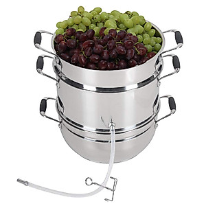 VINEYARD Deluxe Stainless Steel Steam Juicer with Tempered Glass Lid VKP1150