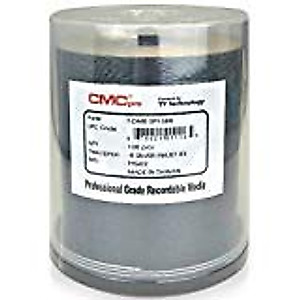 Taiyo Yuden 100 CMC Pro 8X DVD-R 4.7GB Silver Inkjet Printable