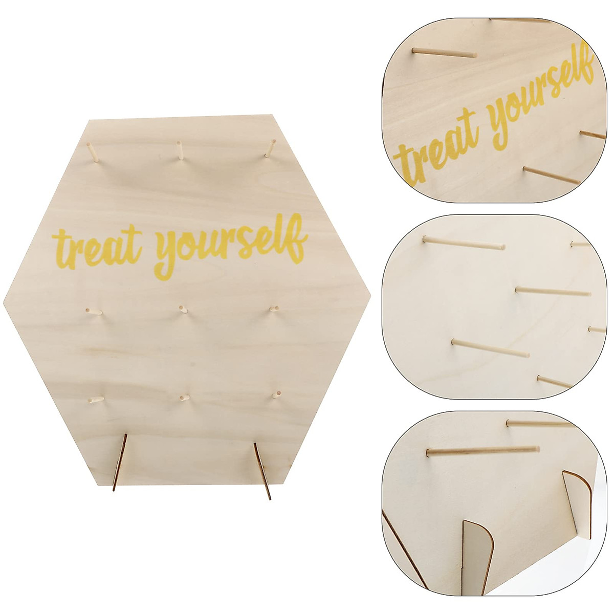 BESTOYARD 2 Sets Wooden Donut Stand Donut Display Easel Stand Donut Board Dessert Display Stand Donut Stand Wedding Doughnut Rack Donuts Stand Donut Stand for Bakery Baby Buffet Table Frame