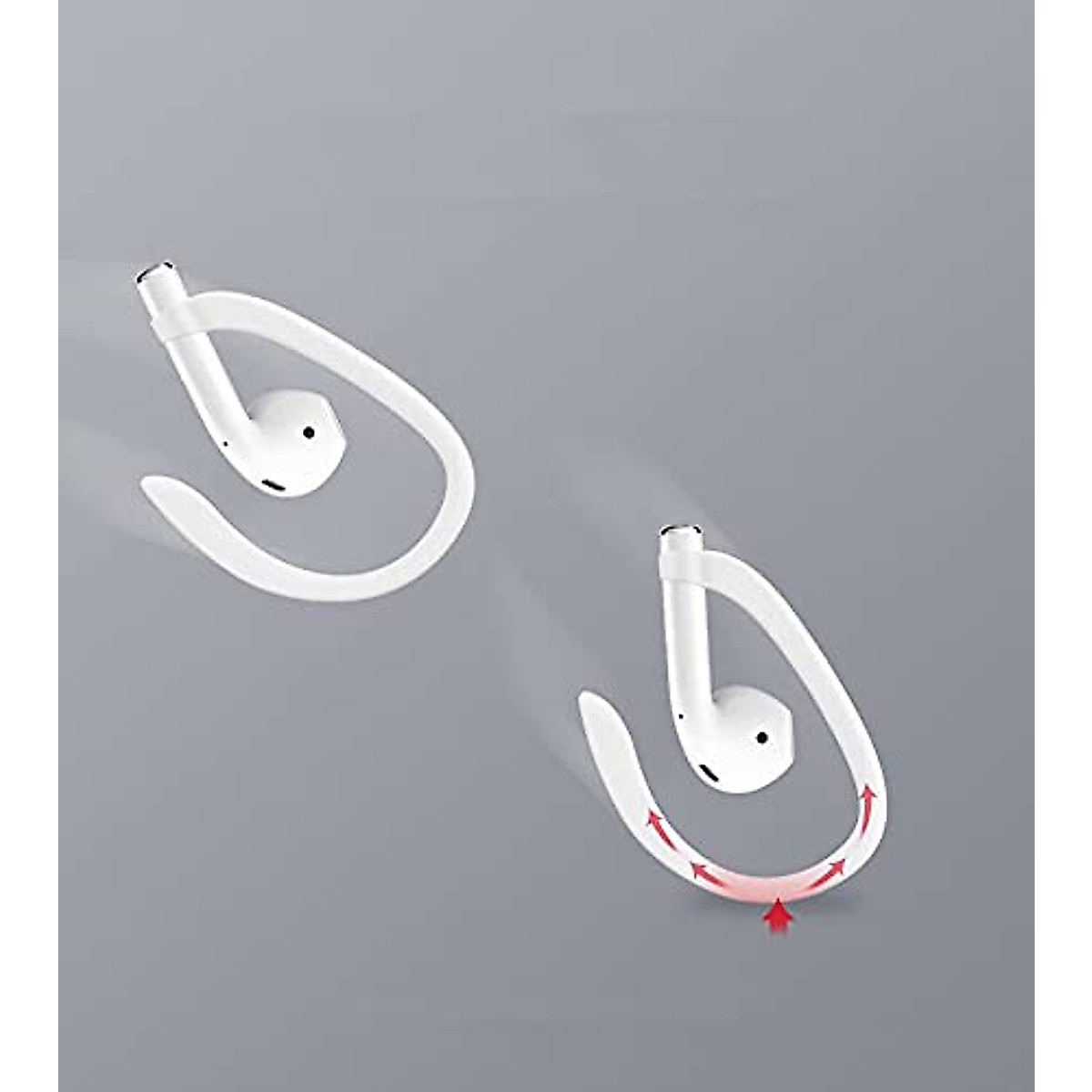Inventure, IVC Ear Hooks Designed for Apple AirPods 1, 2 and Pro (White)